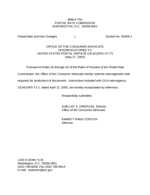 Definition of Postal Service Doc Template | pdfFiller