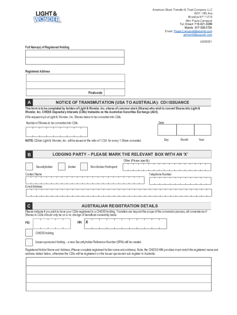 Fillable Online Paula Caroppoli - American Stock Transfer & Trust Co ...