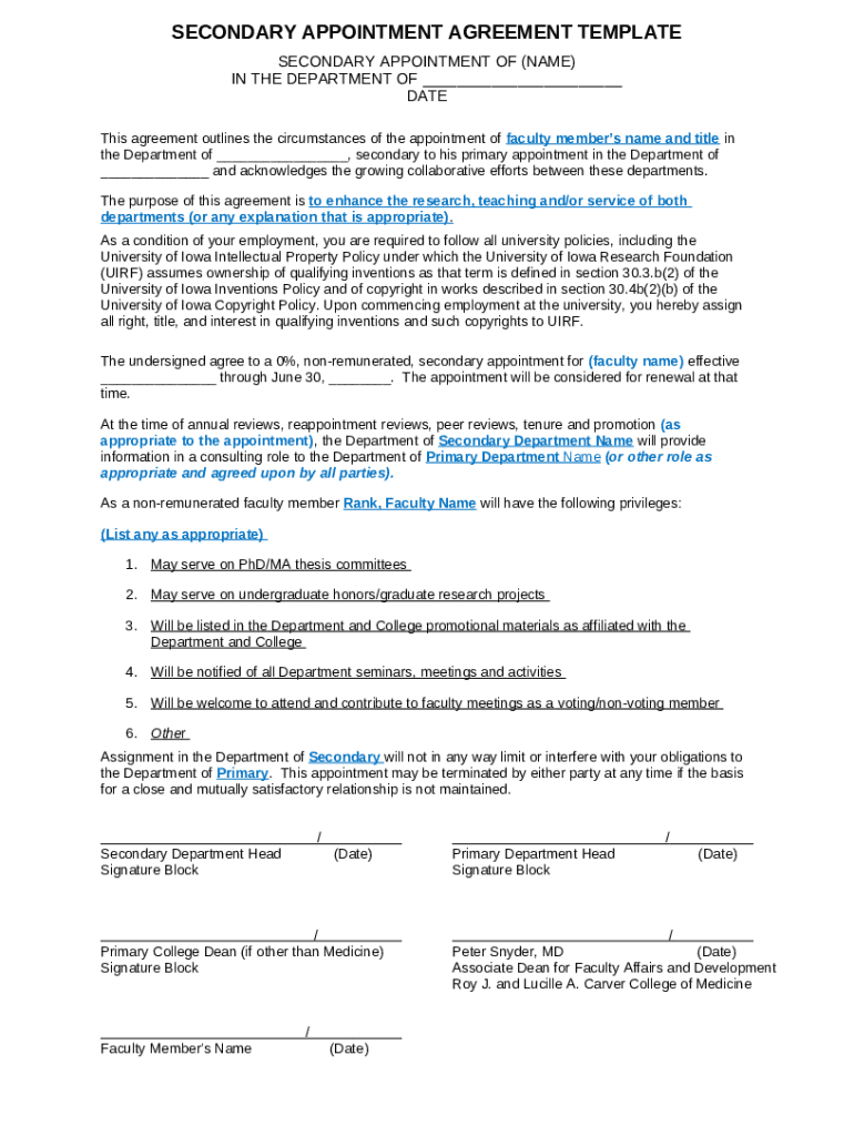 Office of the Provost Guidelines on Secondary Appointments - medicine ...