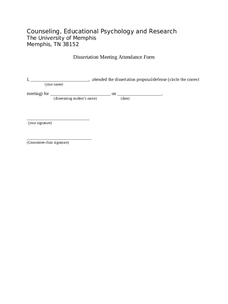 DOCTORAL THESIS PROPOSAL DEFENSE Doc Template | pdfFiller