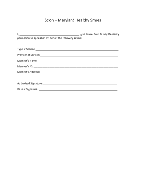 Fillable Online Maryland Healthy Smiles Dental - SkyGen Dental Provider ...