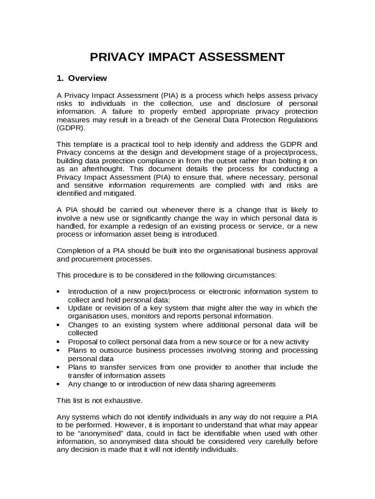 Privacy Impact Assessment. Privacy Impact Assessment Code of Practice ...