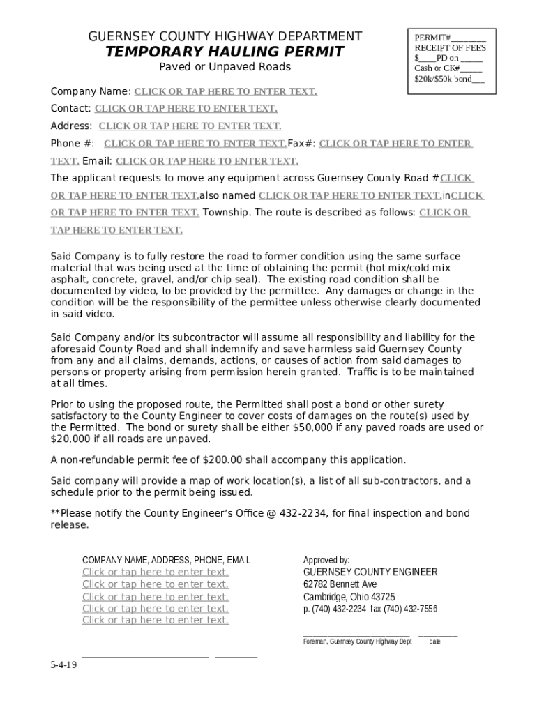 Vehicle Permits & Trailers Doc Template | pdfFiller