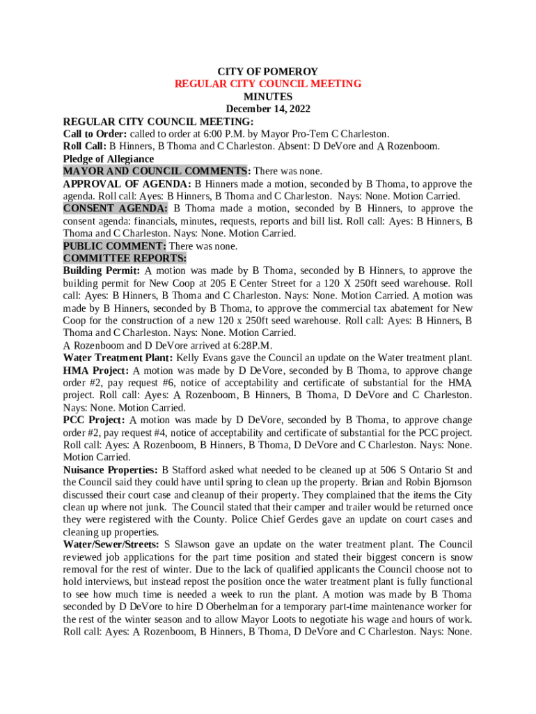 Tentative Agenda 02/12/24 Doc Template | pdfFiller