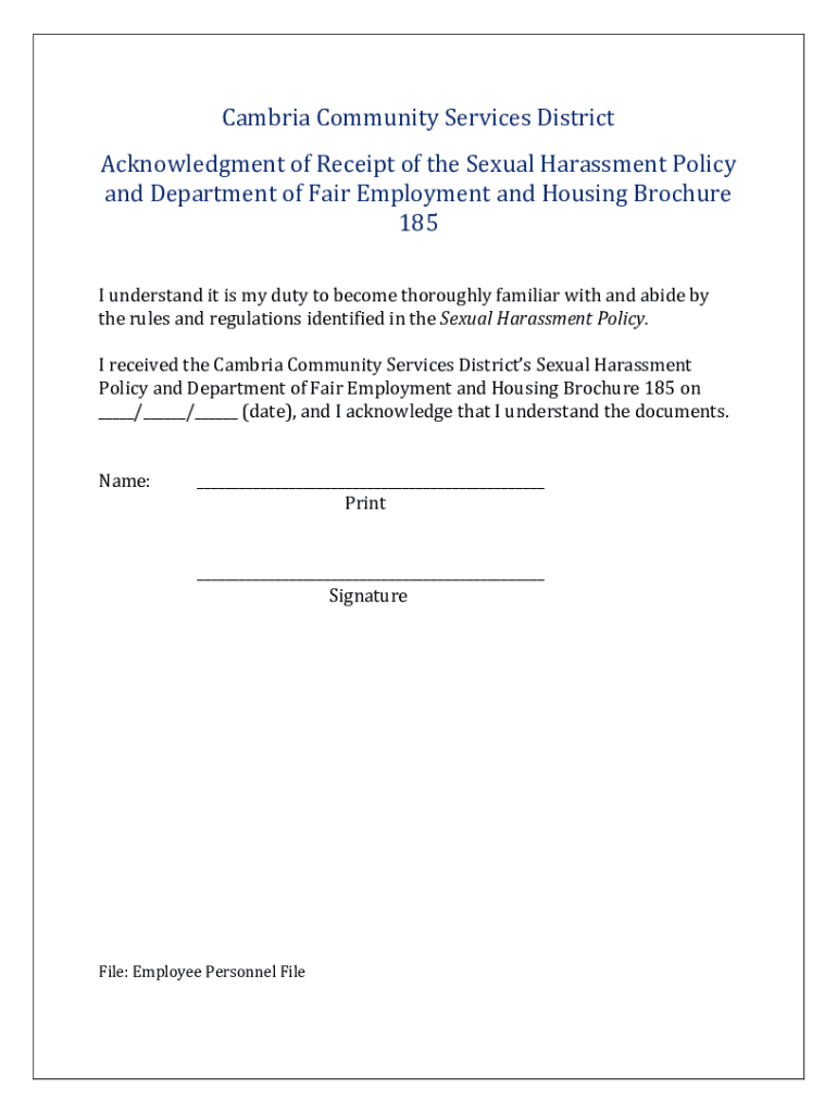 Fillable Online District's Annual Requirement to Inform CCSD Employees ...