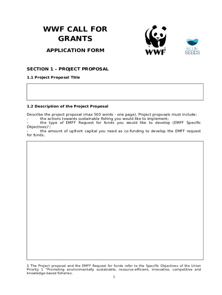 WWF Internal Proposal (T Doc Template | pdfFiller