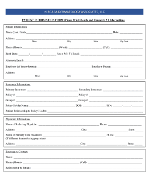 Fillable Online Patient Registration Form 11 Fax Email Print - pdfFiller