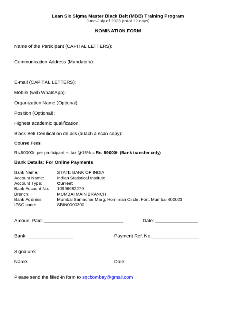 Lean Six Sigma Master Black Belt Certification & Training ... Doc Template | pdfFiller