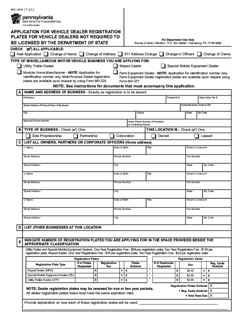 Fillable Online Restore Vehicle Registration - DMV - PA.Gov Fax Email ...