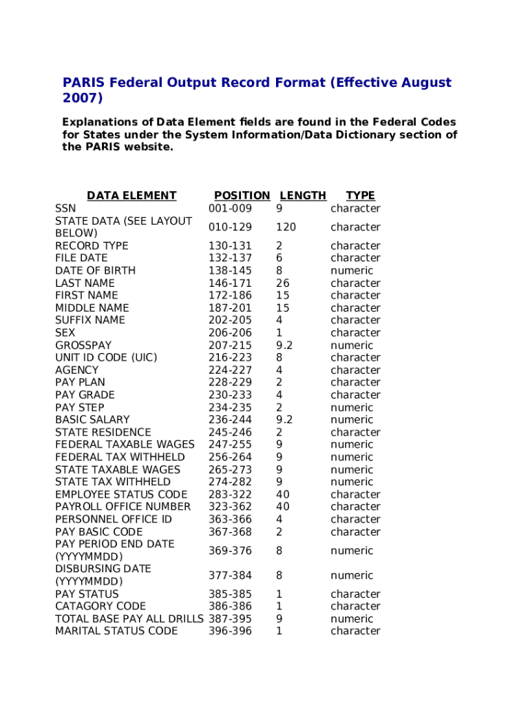 bulk data download data dictionary and reference guide Doc Template | pdfFiller