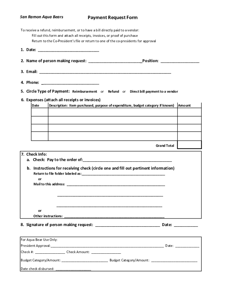 Fillable Online Ad Hoc Payment Request - Accounting Services Fax Email ...