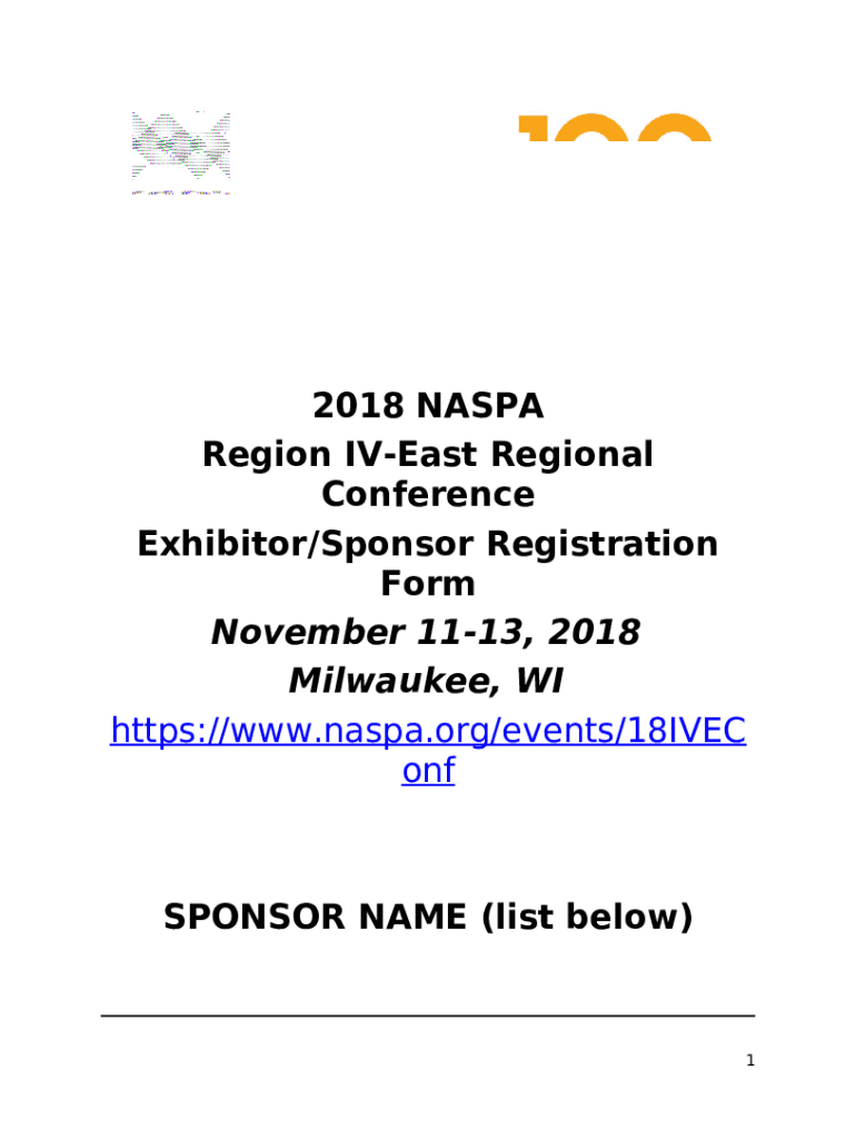 Naspa Region II KC for New Professionals & Graduate ... Doc Template | pdfFiller