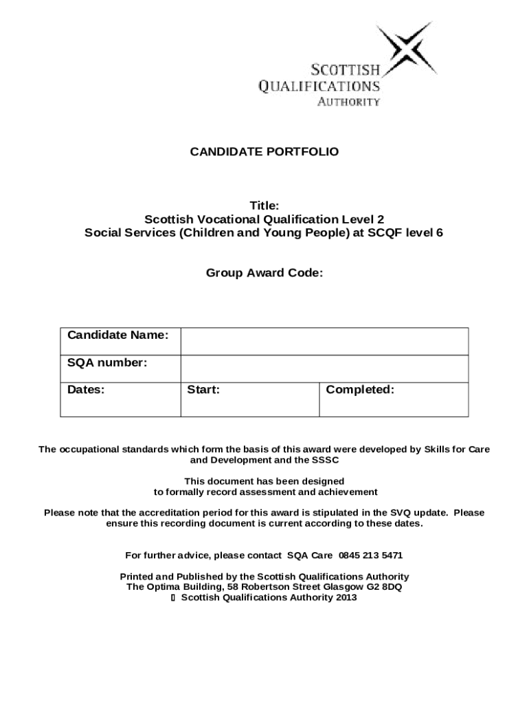 Social Services (Children and Young People) SCQF level 6 Doc Template ...