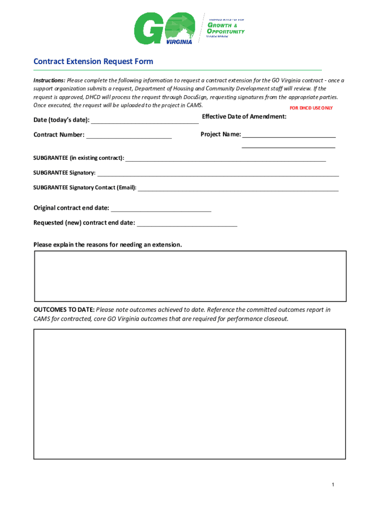 Fillable Online No Cost Extension - The Office of Grants and Contracts ...