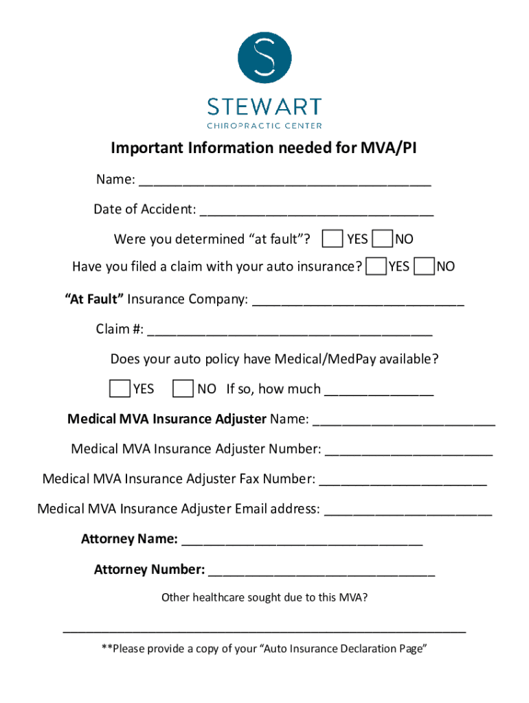 Fillable Online If You're Involved In An Accident - Pages Fax Email Print - pdfFiller