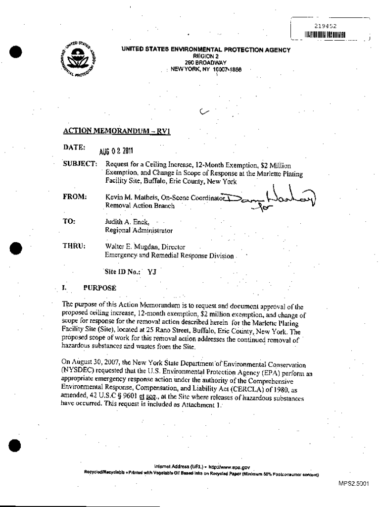 Fillable Online ACTION MEMORANDUM RV1 - REQUEST FOR A CEILING INCREASE, 12-MONTH EXEMPTION, $2 ...