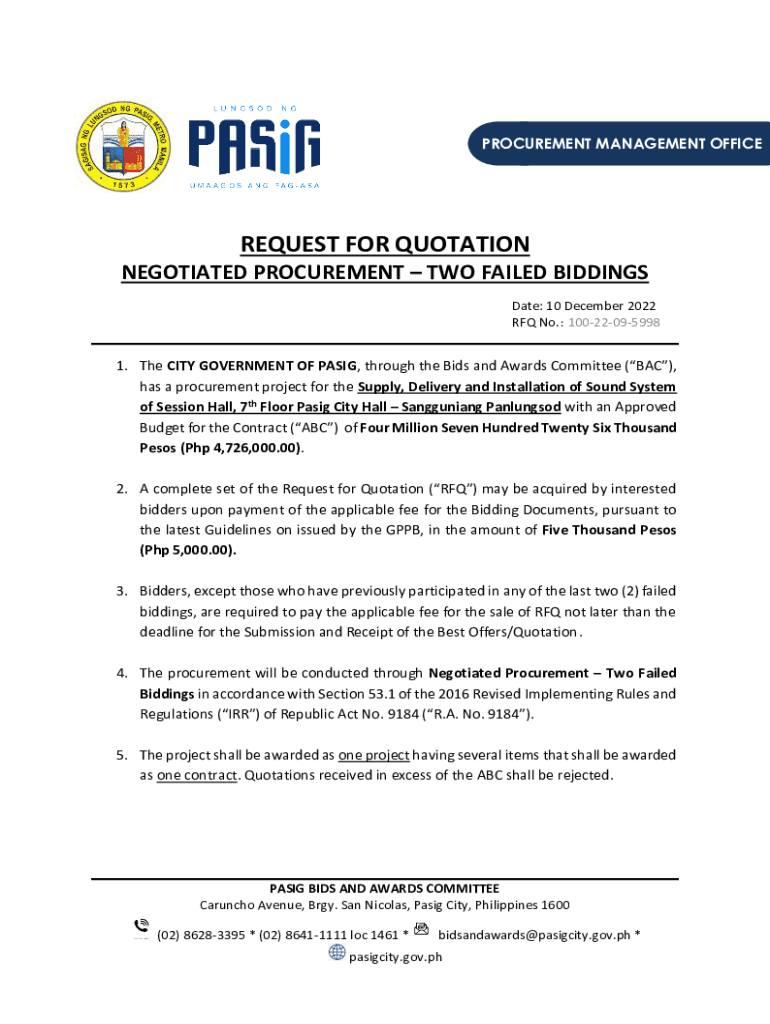 Fillable Online Invitation-for-Negotiated-Procurement-for-Two-Failed ...