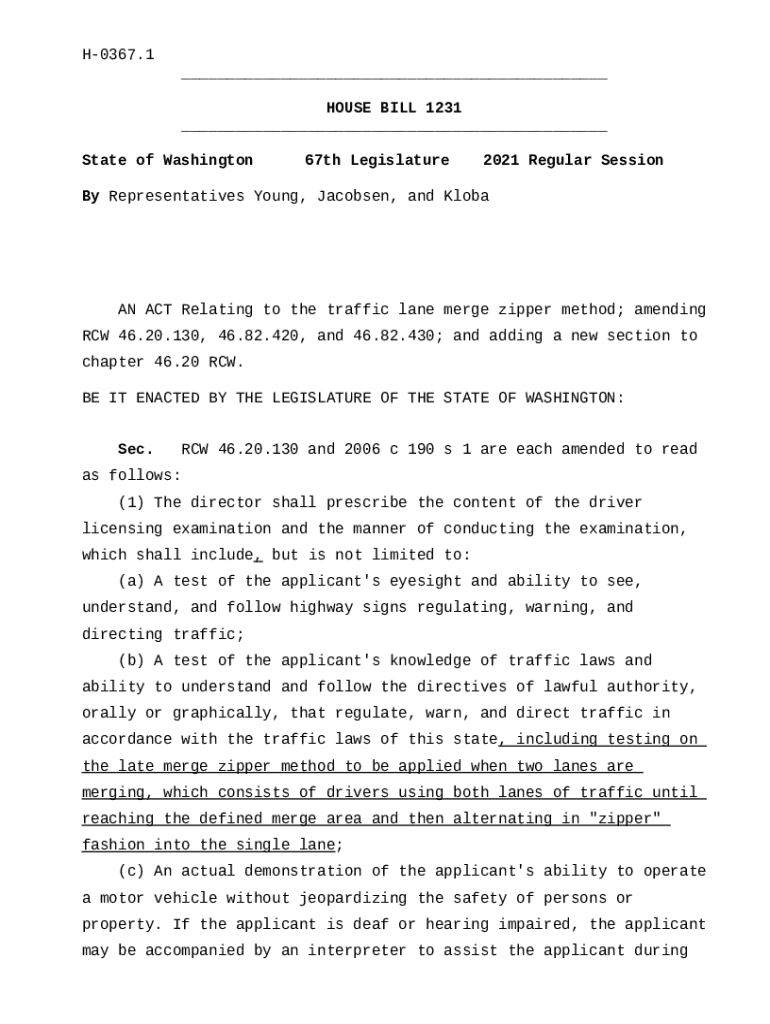 HOUSE BILL REPORT HB 1231 Doc Template | pdfFiller