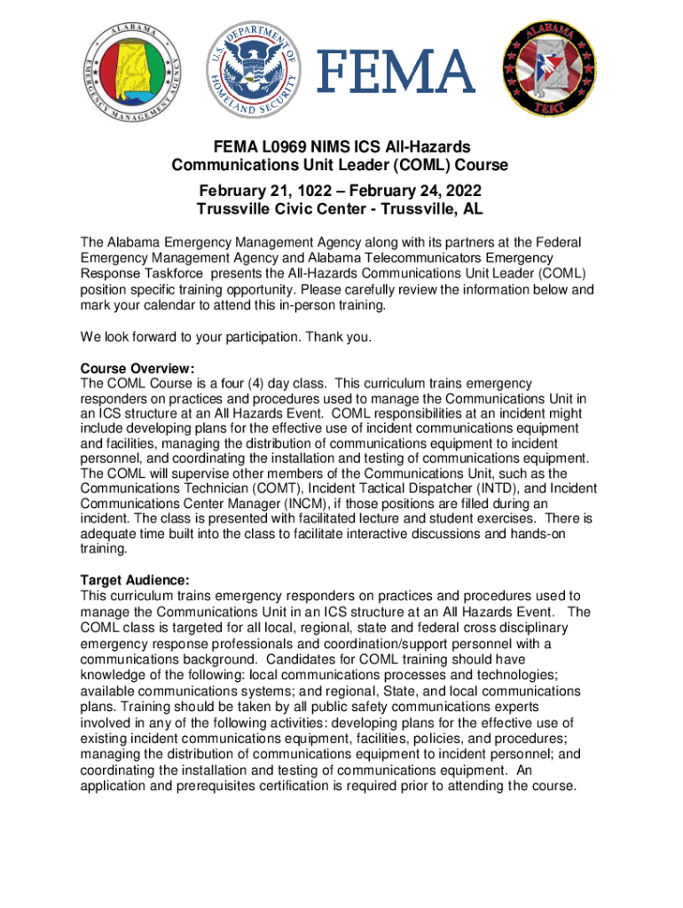 Fillable Online All-Hazards Position Specific Communications Unit ...