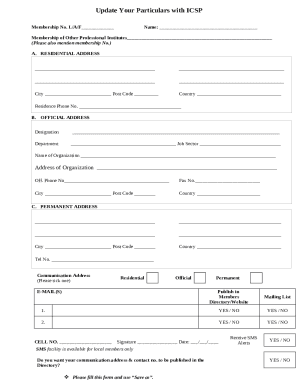 Update your Particular with ICAP Doc Template | pdfFiller