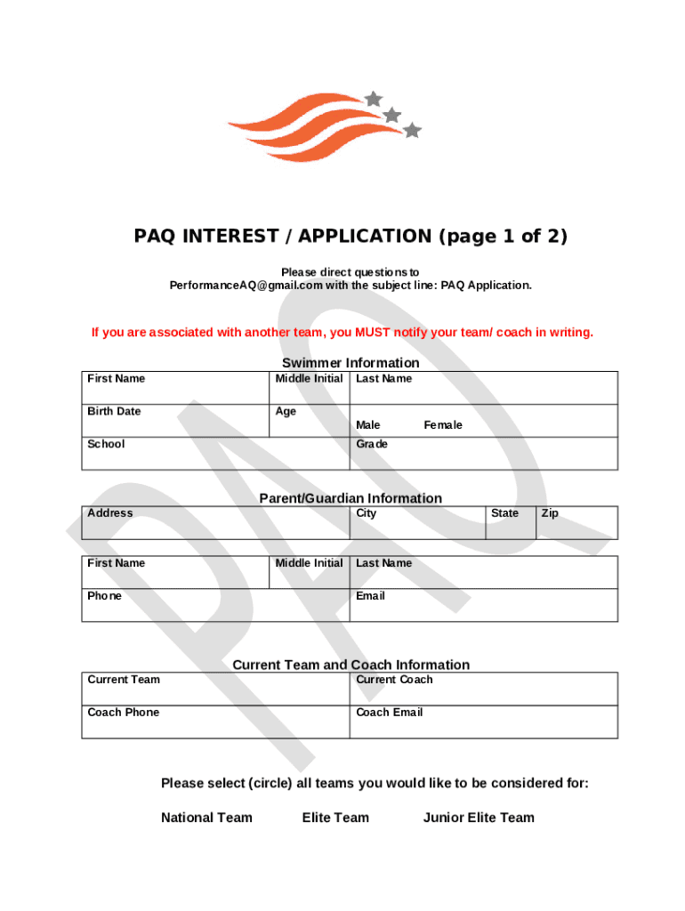 Application Package for U.S. Air Force PALACE Acquire ( ... Doc ...