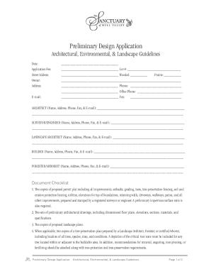 Fillable Online Architectural Guidelines And Review Procedures Fax Email Print - pdfFiller