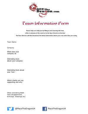 Fillable Online Crew Information Form - RTD Fax Email Print - pdfFiller