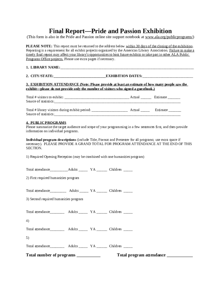 Guidelines for Use of Exhibit Publicity ImagesAbout ALA Doc Template | pdfFiller