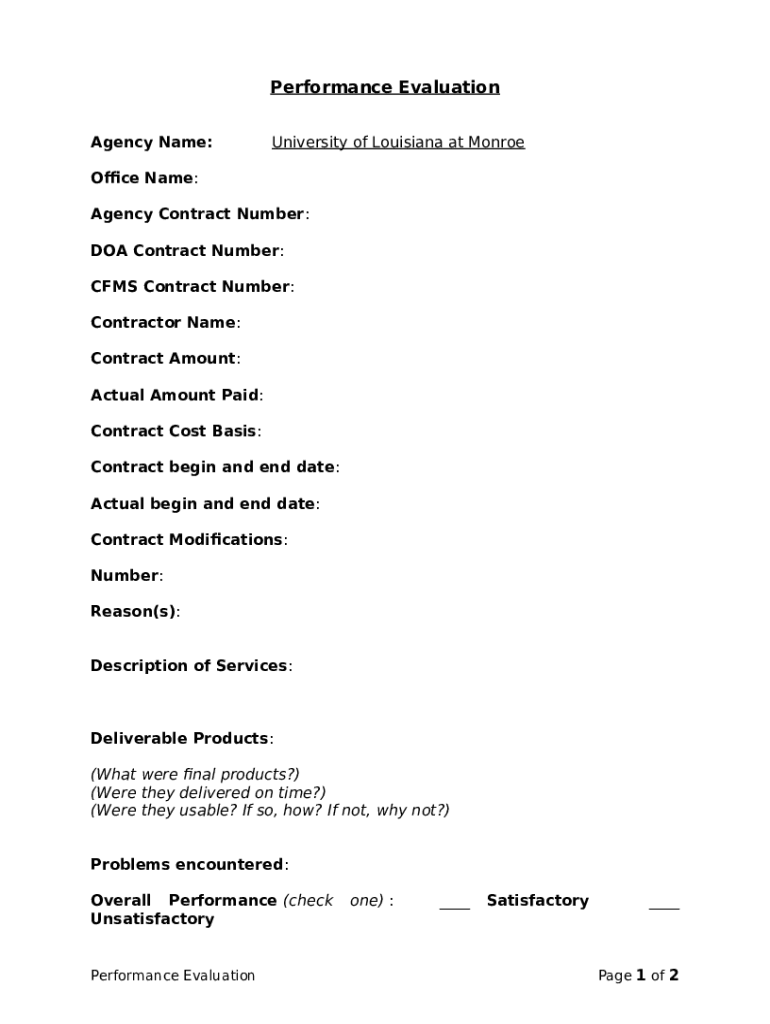 PES Planning & Evaluation (docx) Doc Template | pdfFiller