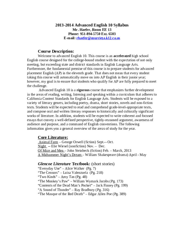 School Profile: Vista Murrieta High Doc Template | pdfFiller