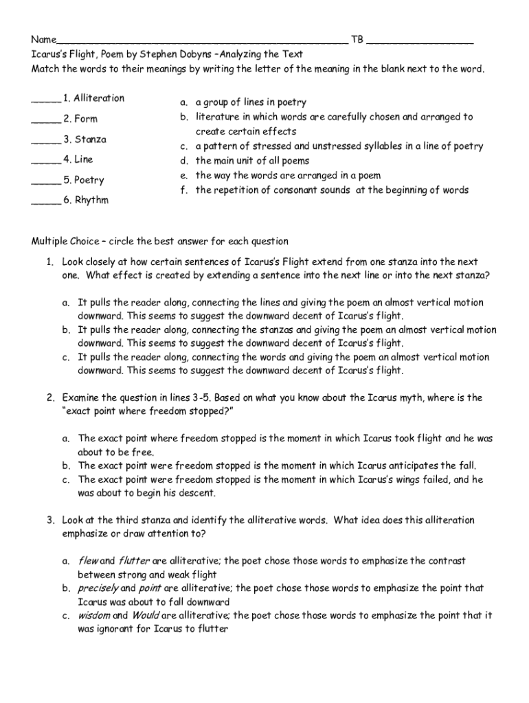Fillable Online Icaruss Flight-Worksheet 1.docx - ID: A Name: Maria ...