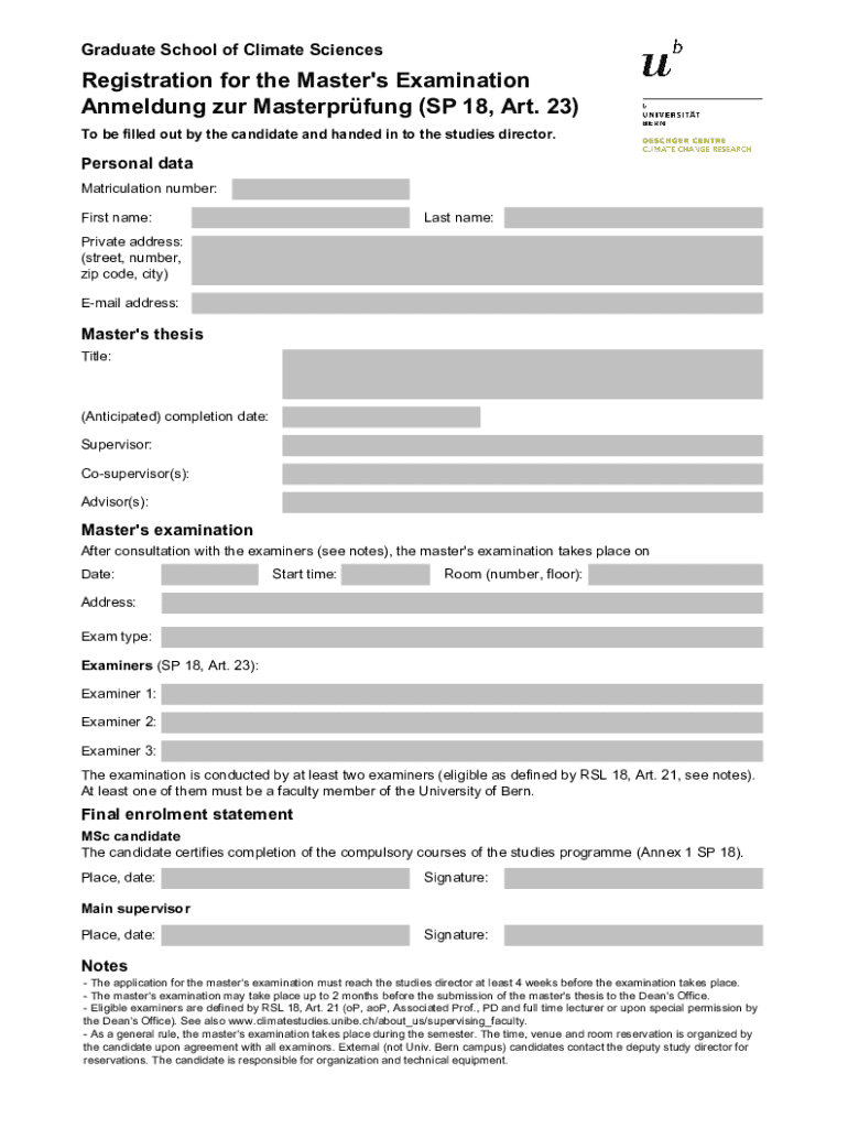 Fillable Online The Master of Science Degree in Climate and Space Sciences ... Fax Email Print ...