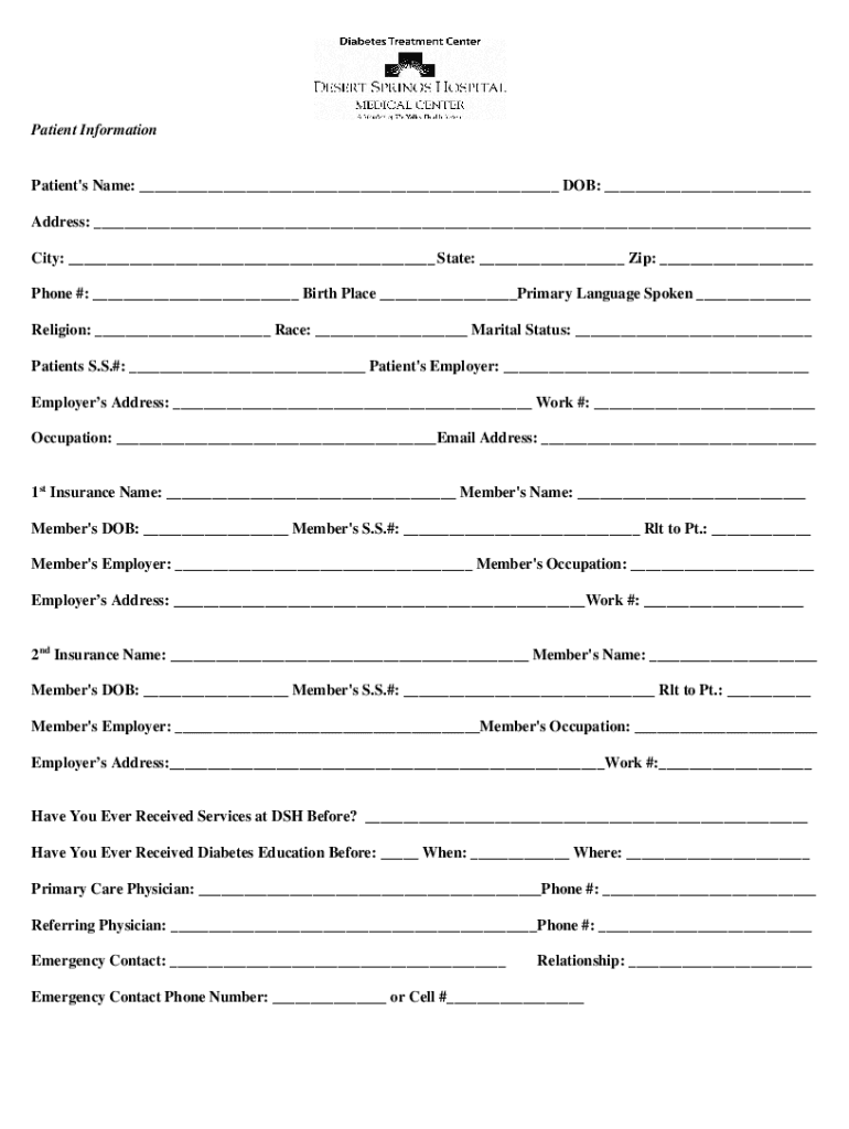 Fillable Online REGISTRATION FORM - (PLEASE PRINT) Date: PCP's last ...