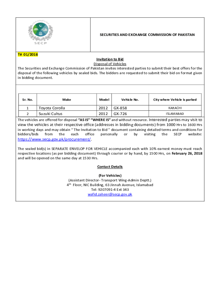 Fillable Online Invitation-to-bid-Asset-disposal-Bidding- ... Fax Email Print - pdfFiller