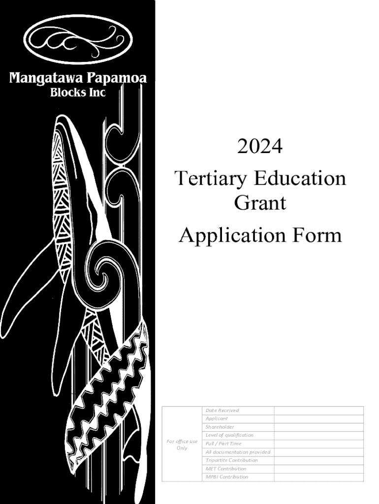 Fillable Online 2024 Tertiary Education Grant Application Form Fax ...