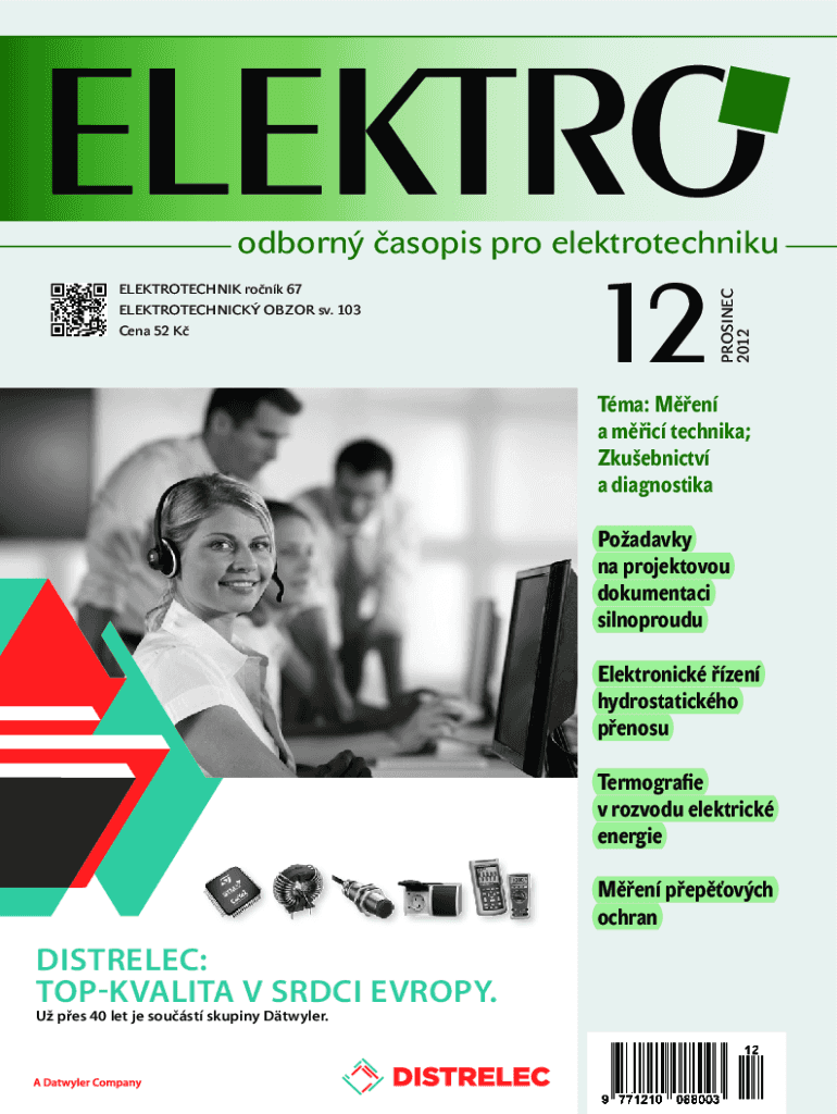 Fillable Online odborn asopis pro elektrotechniku DISTRELEC Fax Email Print - pdfFiller