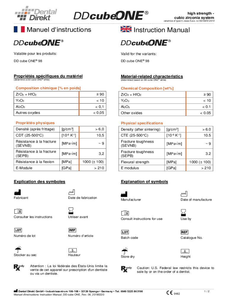 Remplissable En Ligne DD cube ONE instruction manual Fax Email Imprimer - pdfFiller