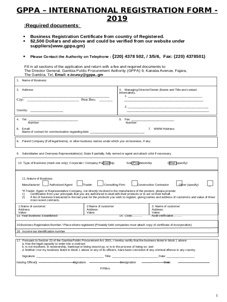 Gambia Public Procurement Authority (GPPA) - Value for ... Doc Template ...