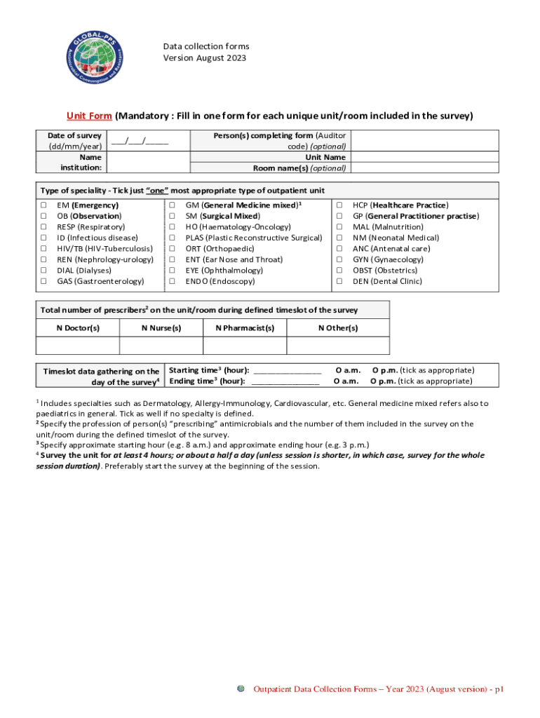 Fillable Online Fill in one form for each ward included in the PPS Fax ...