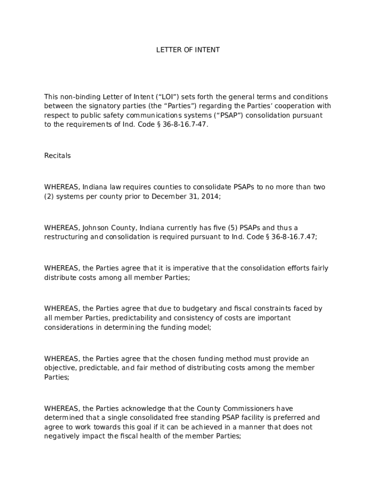 A Quick Guide on Letter of Intent Doc Template | pdfFiller