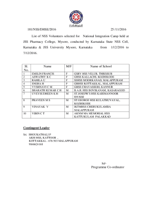 Fillable Online Brief report of National Service Scheme (NSS) ... Fax ...