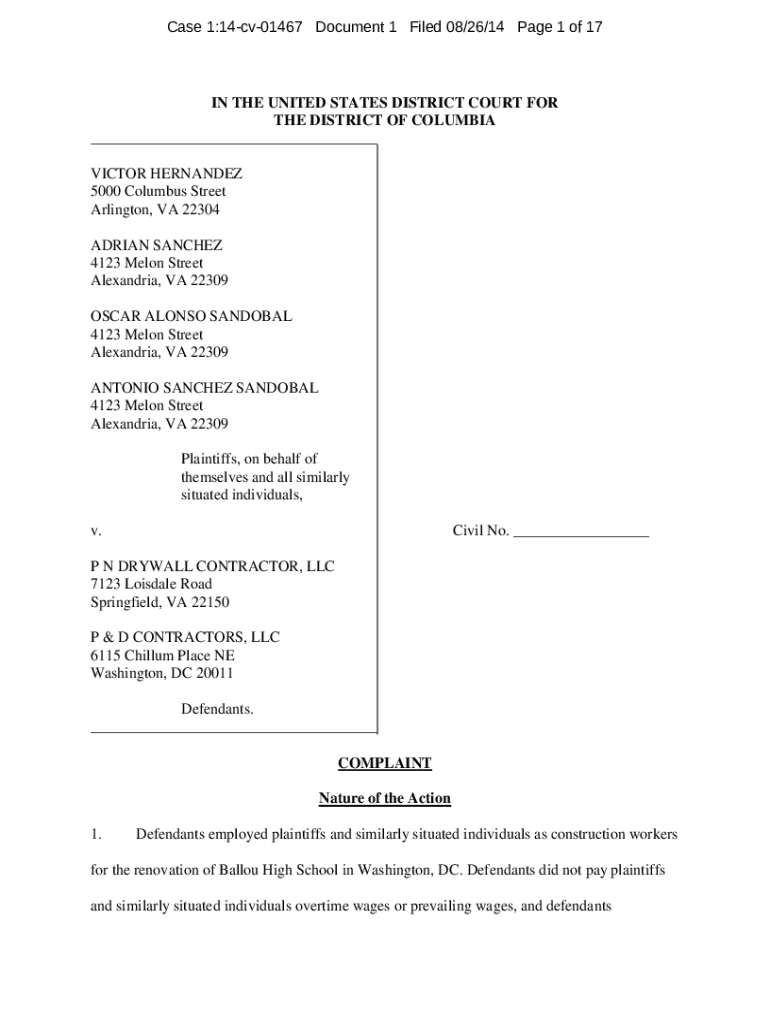 Fillable Online HERNANDEZ v. D.C. DEPARTMENT OF CORRECTIONS ... Fax Email Print - pdfFiller