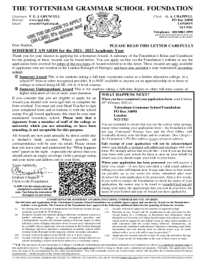 Fillable Online Ways to CONTACT the Tottenham Grammar School Foundation ...