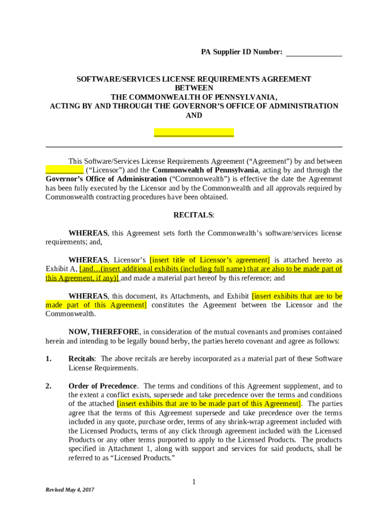 Appendix J Enterprise On-Premise Software Services ... Doc Template ...