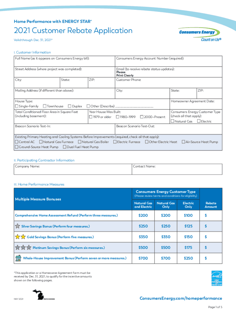 Fillable Online Consumers Energy Trade Ally: Welcome to the Residential ...