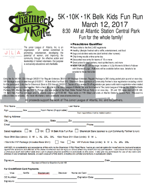 Fillable Online Atlanta Track Club: Home of the AJC Peachtree Road Race ...