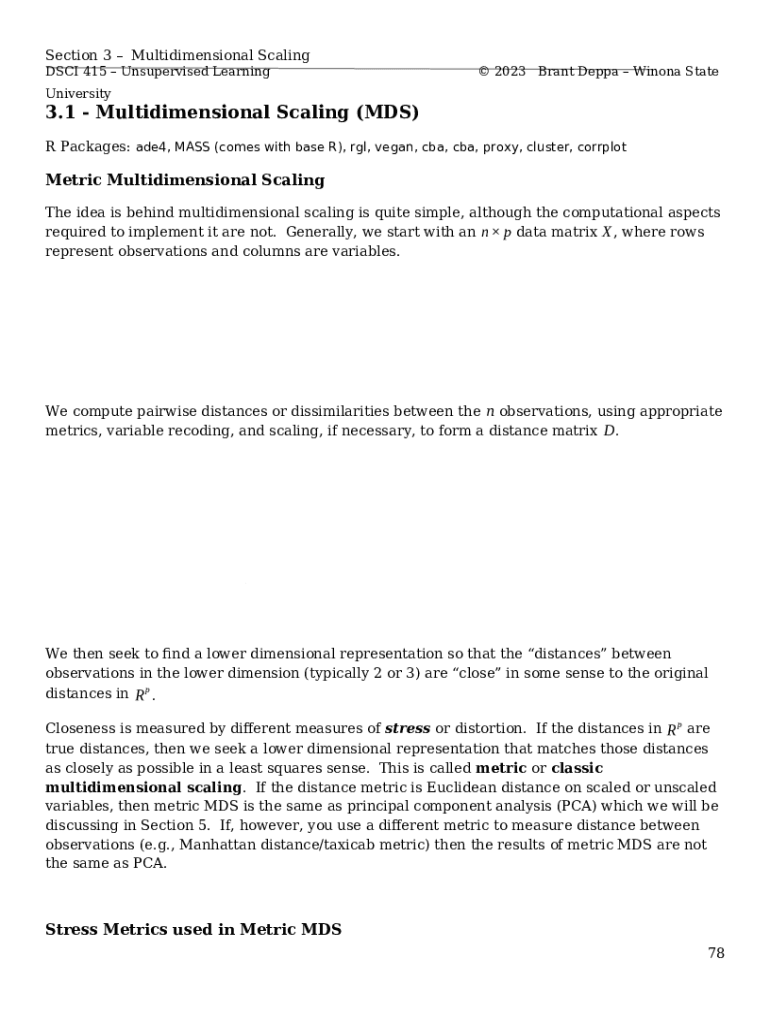 7 Functions To Do Metric Multidimensional Scaling In R Course1 Winona Doc Template Pdffiller