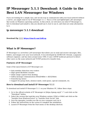 Fillable Online IP Messenger 5.1.1: A Simple and Lightweight LAN ...