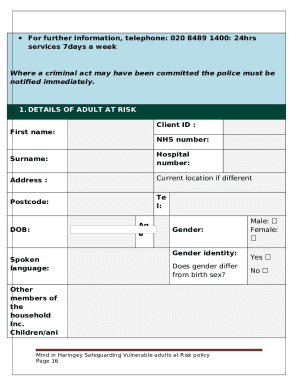 Safeguarding Vulnerable Adults (Adults at Risk) Policy Doc Template ...