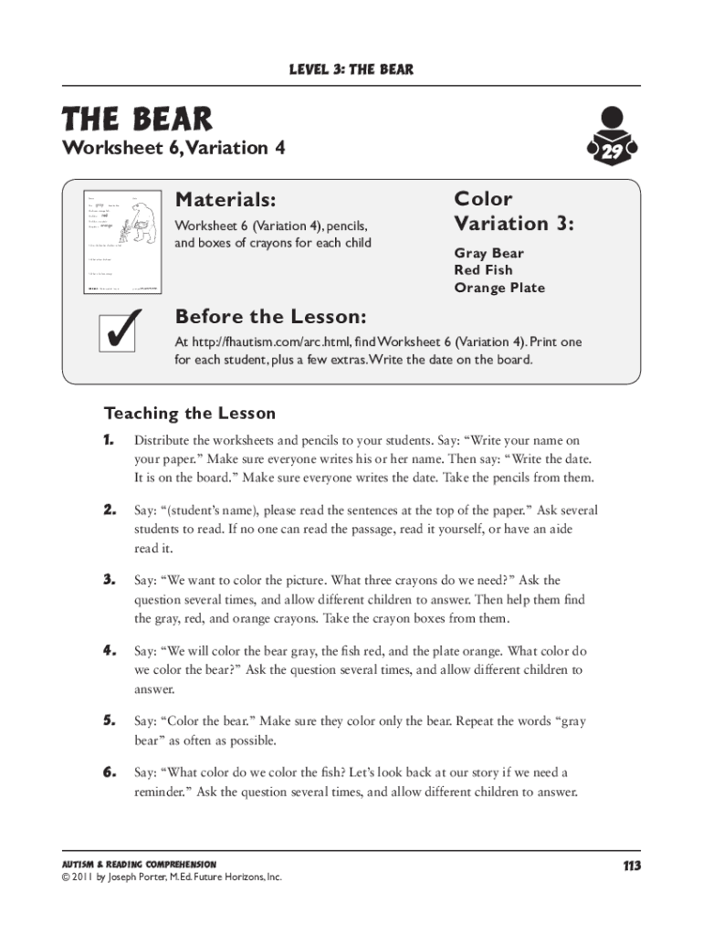 Fillable Online The BEAR Worksheet 6, Blank Fax Email Print - pdfFiller